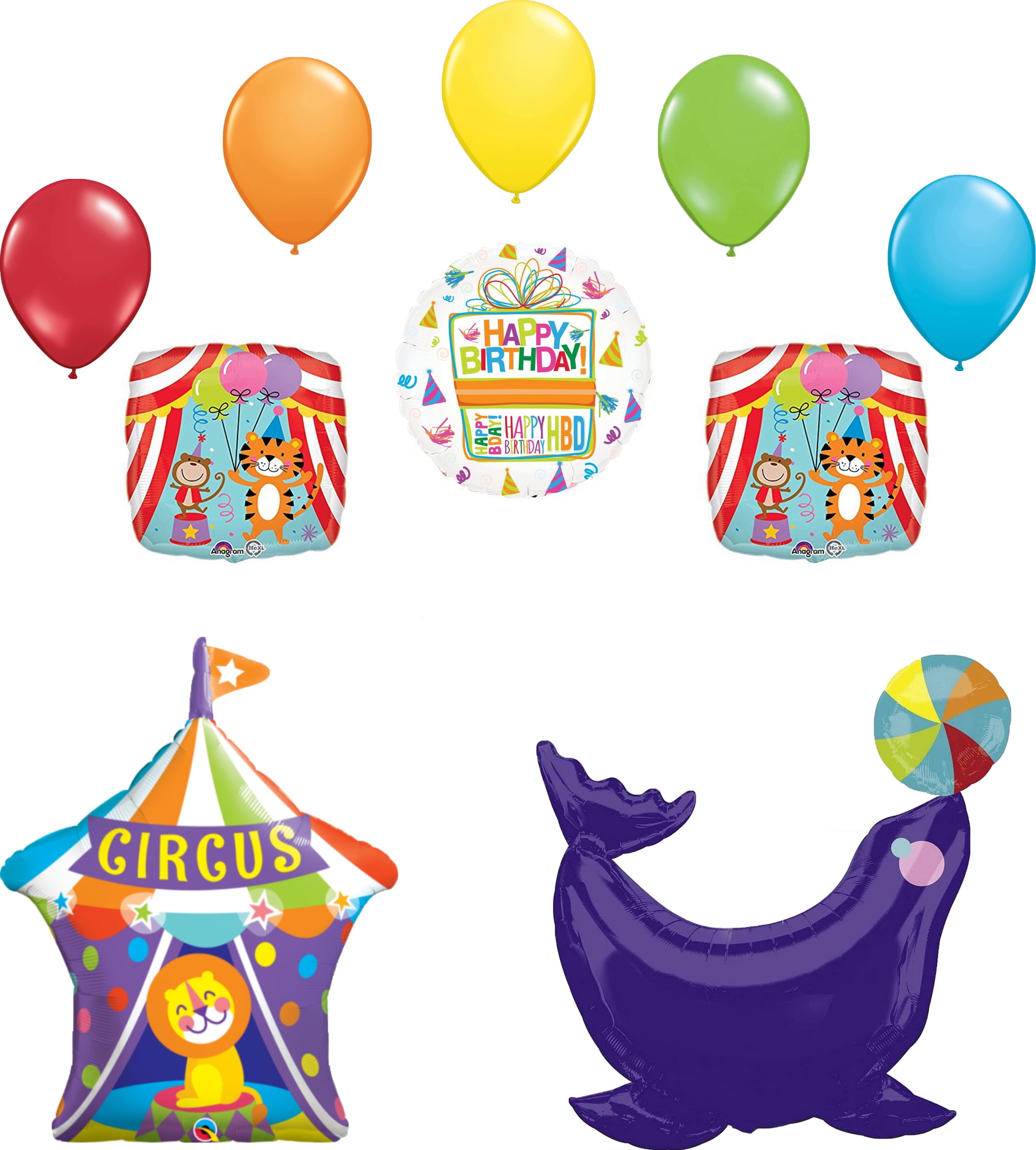 Circus Seal Birthday Party Supplies Decoration Balloon Kit - Walmart.com