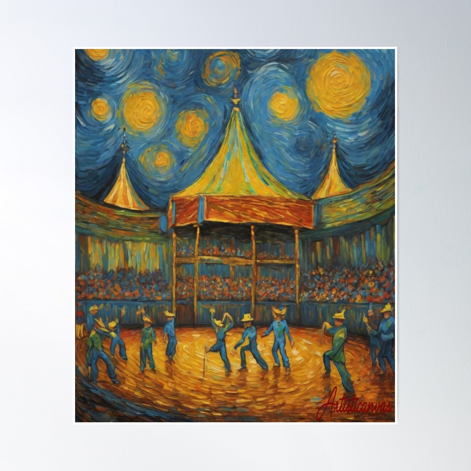Circus Spectacle: Colorful Big Top Performance Poster Wall Art, Modern ...