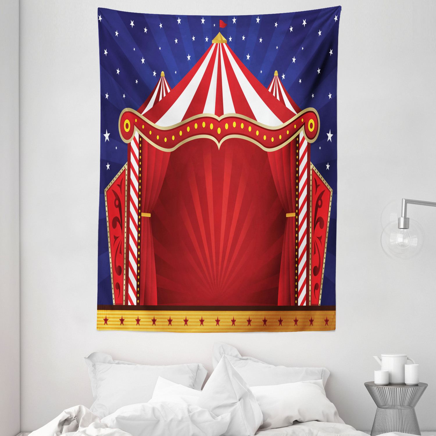 Circus Tapestry, Canvas Tent Circus Stage Performing Theater Jokes ...