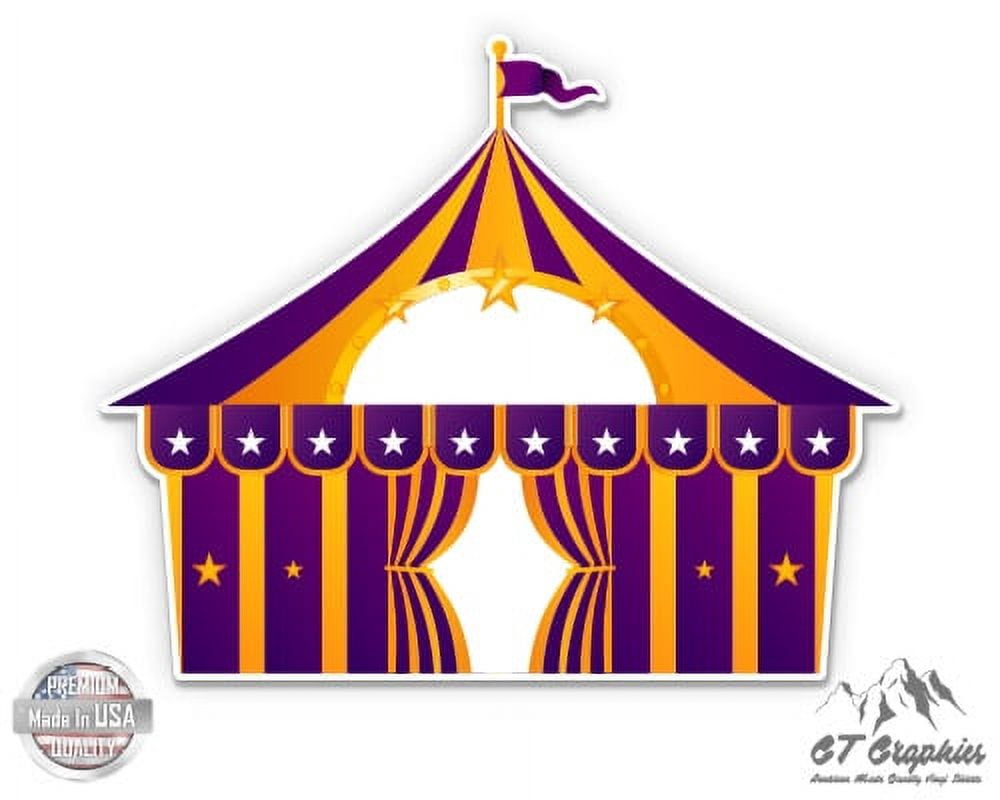 Circus Tent - 3" Vinyl Sticker - For Car Laptop I-Pad Phone Helmet Hard ...