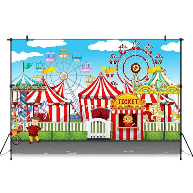 Circus Theme Backdrop Circus Tents party balloon Baby backdrops ...