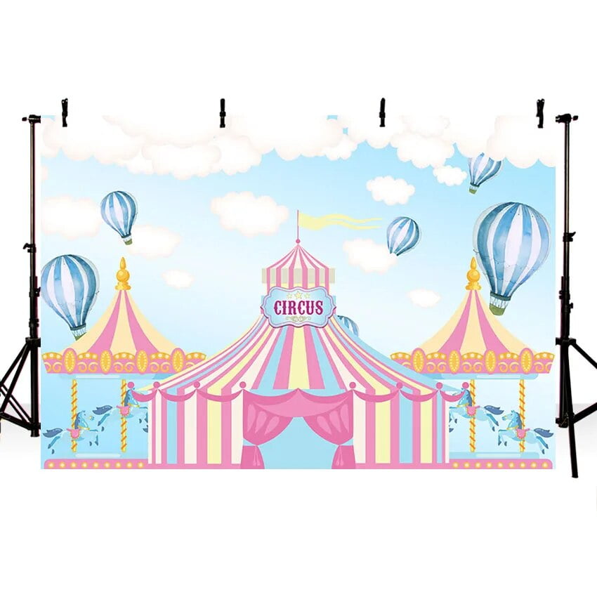 Circus Theme Backdrop Circus Tents party balloon Baby backdrops ...