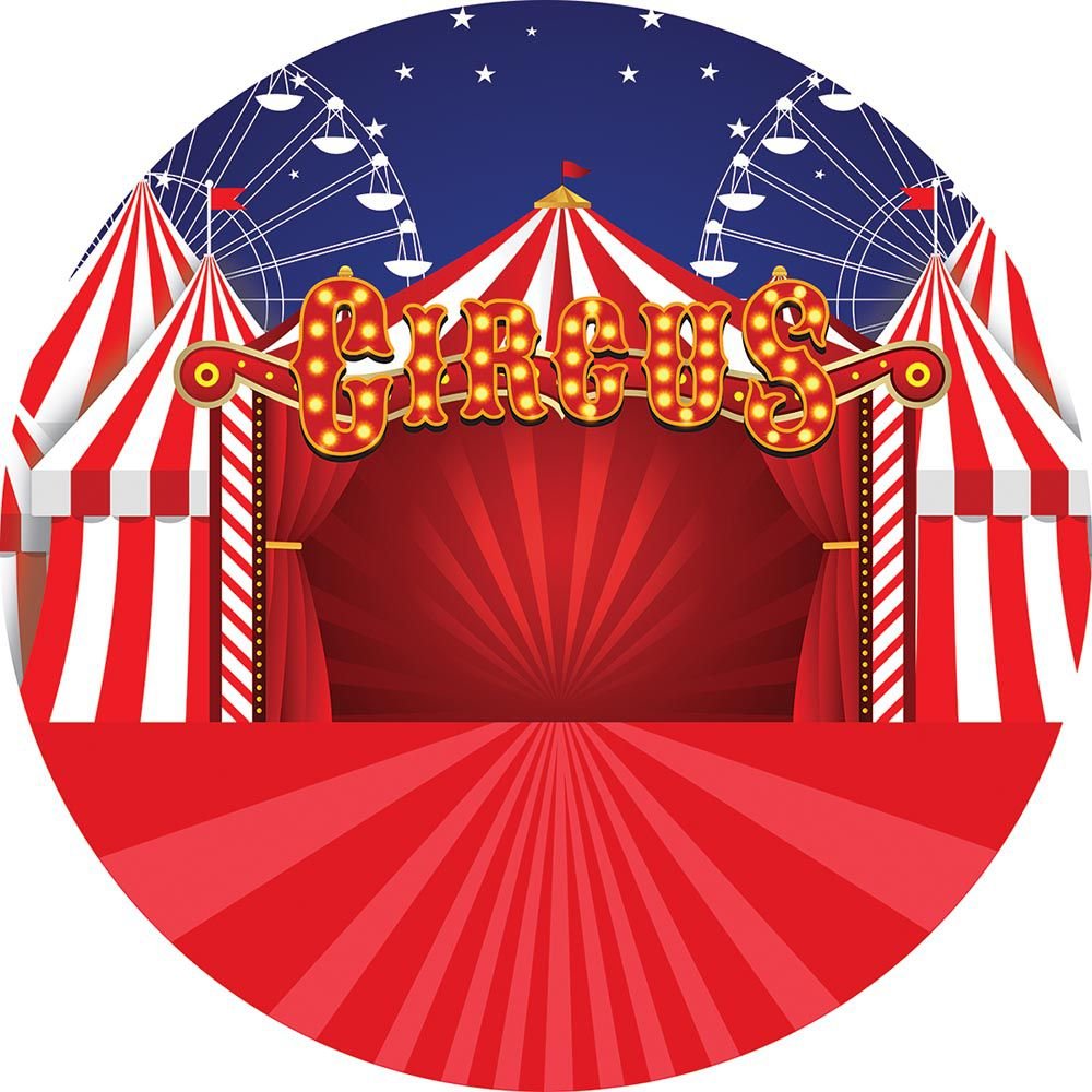 Circus Theme Birthday Party Round Backdrop Newborn Children Portrait ...