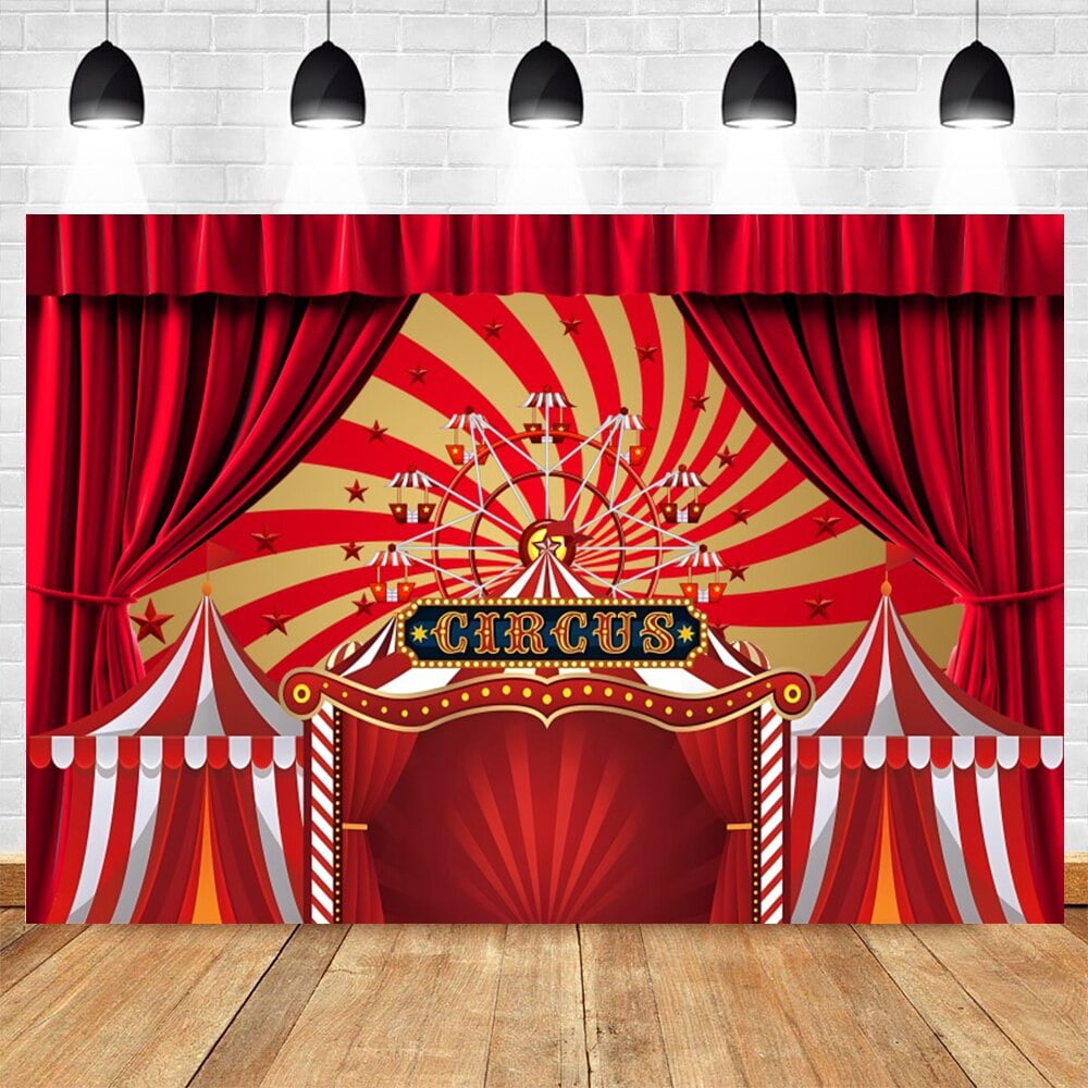 Circus Theme Party Backdrop Decor Newborn Baby Birthday Circus Carnival ...