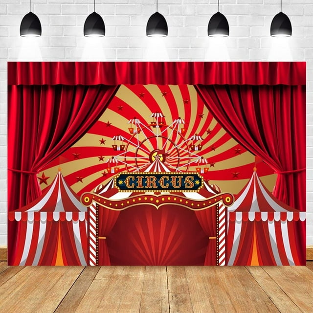 Circus Theme Party Backdrop Decor Newborn Baby Birthday Circus Carnival ...