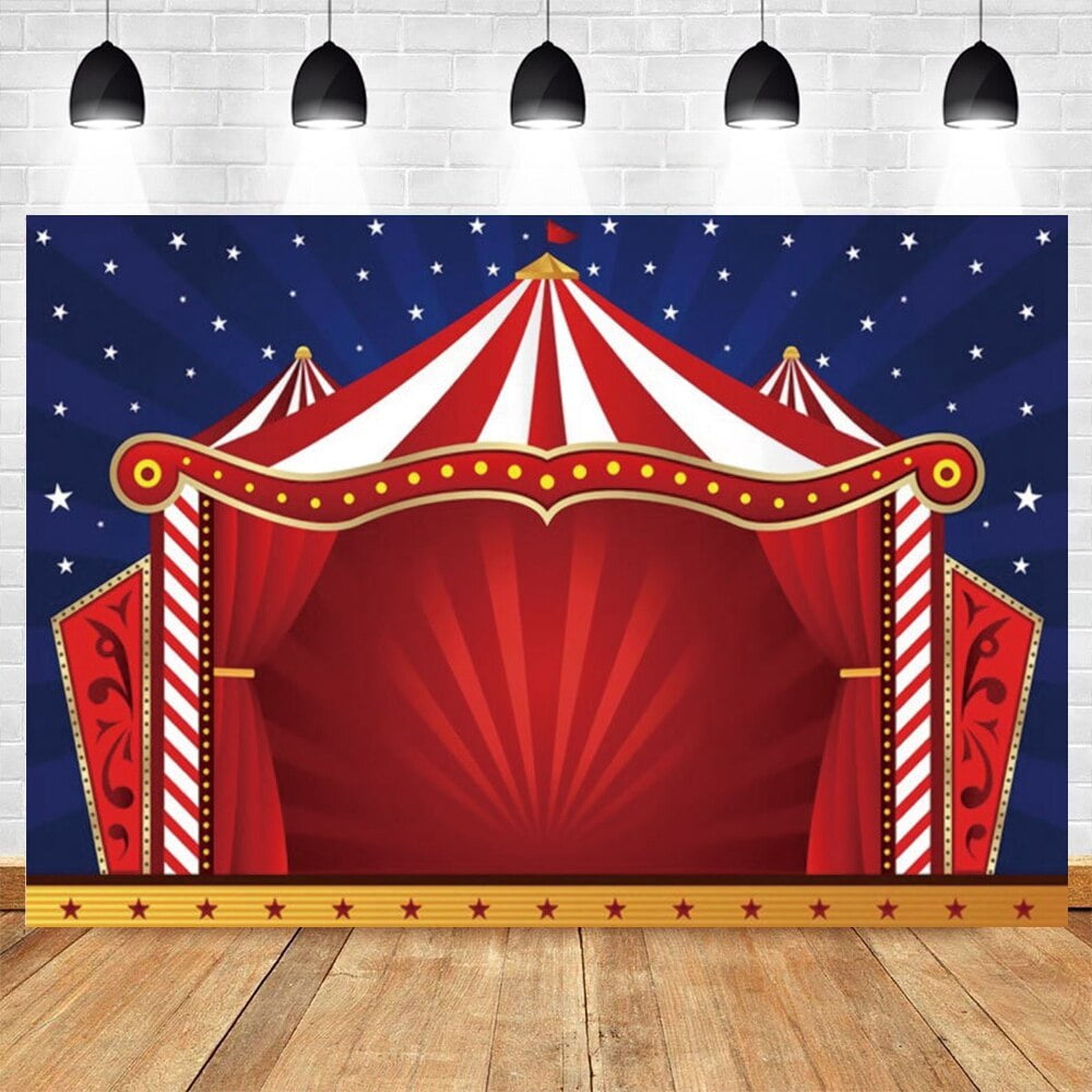 Circus Theme Party Backdrop Decor Newborn Baby Birthday Circus Carnival ...