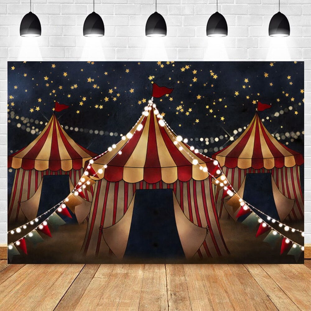 Circus Theme Party Backdrop Decor Newborn Baby Birthday Circus Carnival ...