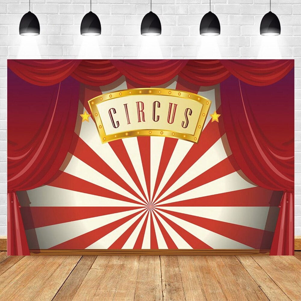 Circus Theme Party Backdrop Decor Newborn Baby Birthday Circus Carnival ...