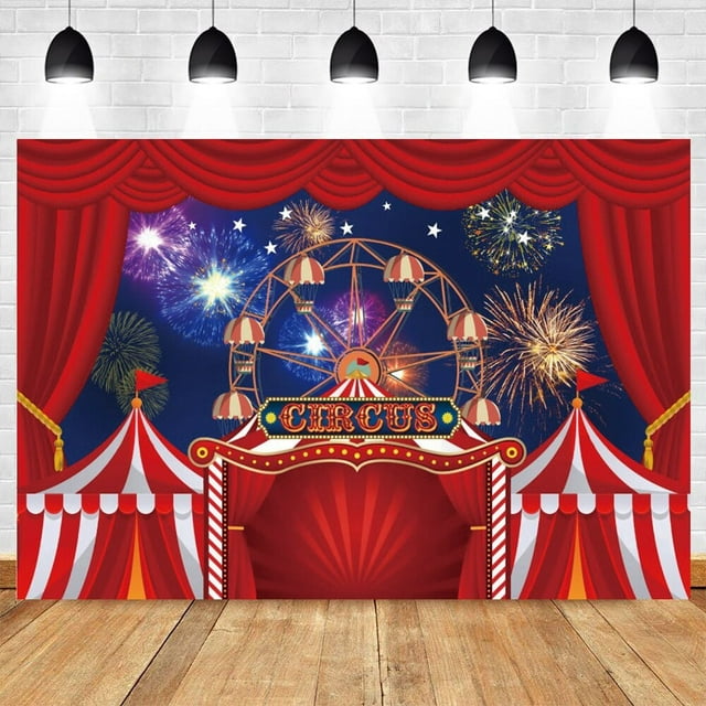 Circus Theme Party Backdrop Decor Newborn Baby Birthday Circus Carnival ...