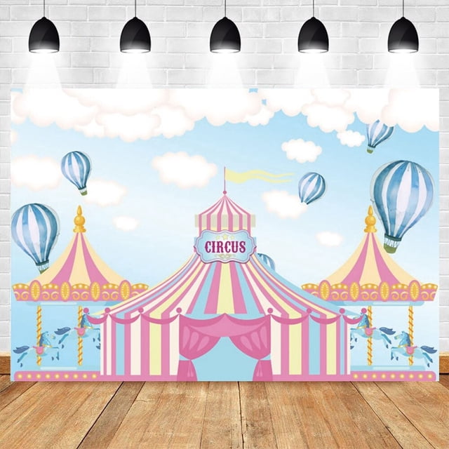 Circus Theme Party Backdrop Decor Newborn Baby Birthday Circus Carnival ...