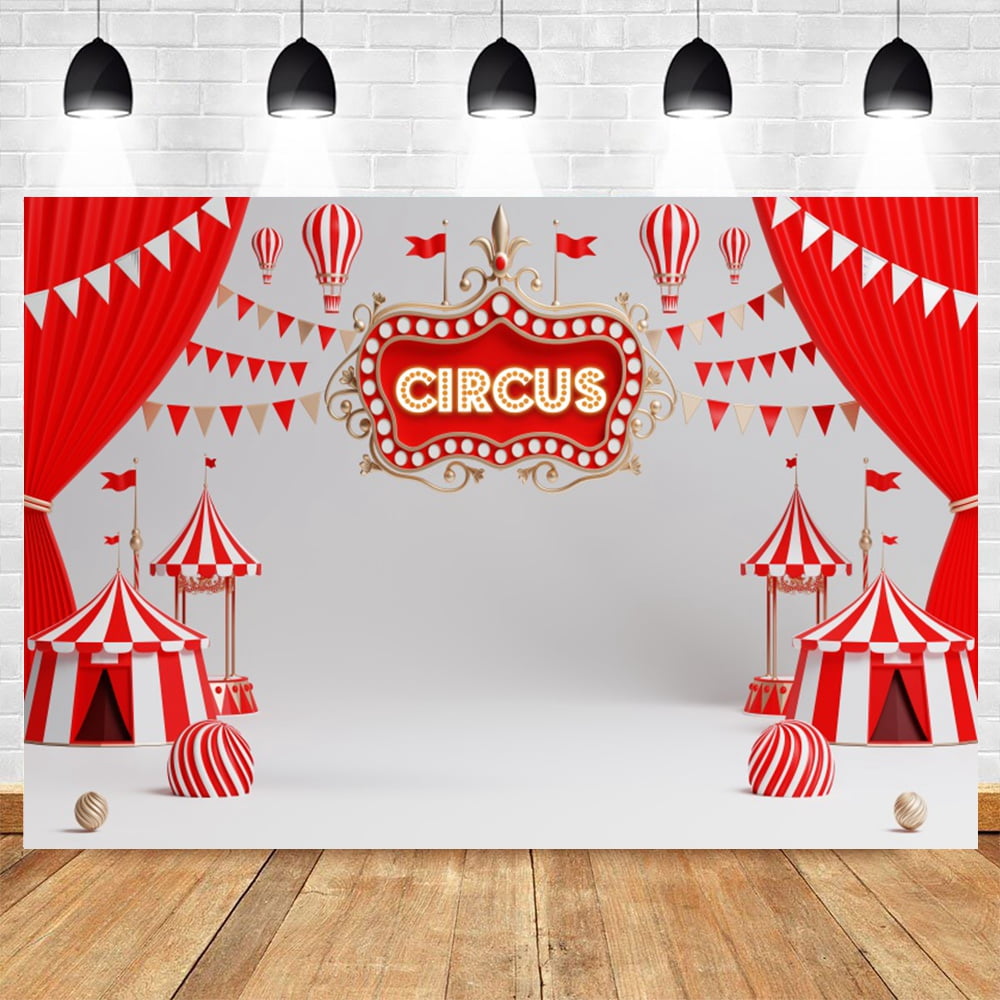 Circus Theme Party Backdrop r Newborn Baby Birthday Circus Carnival ...