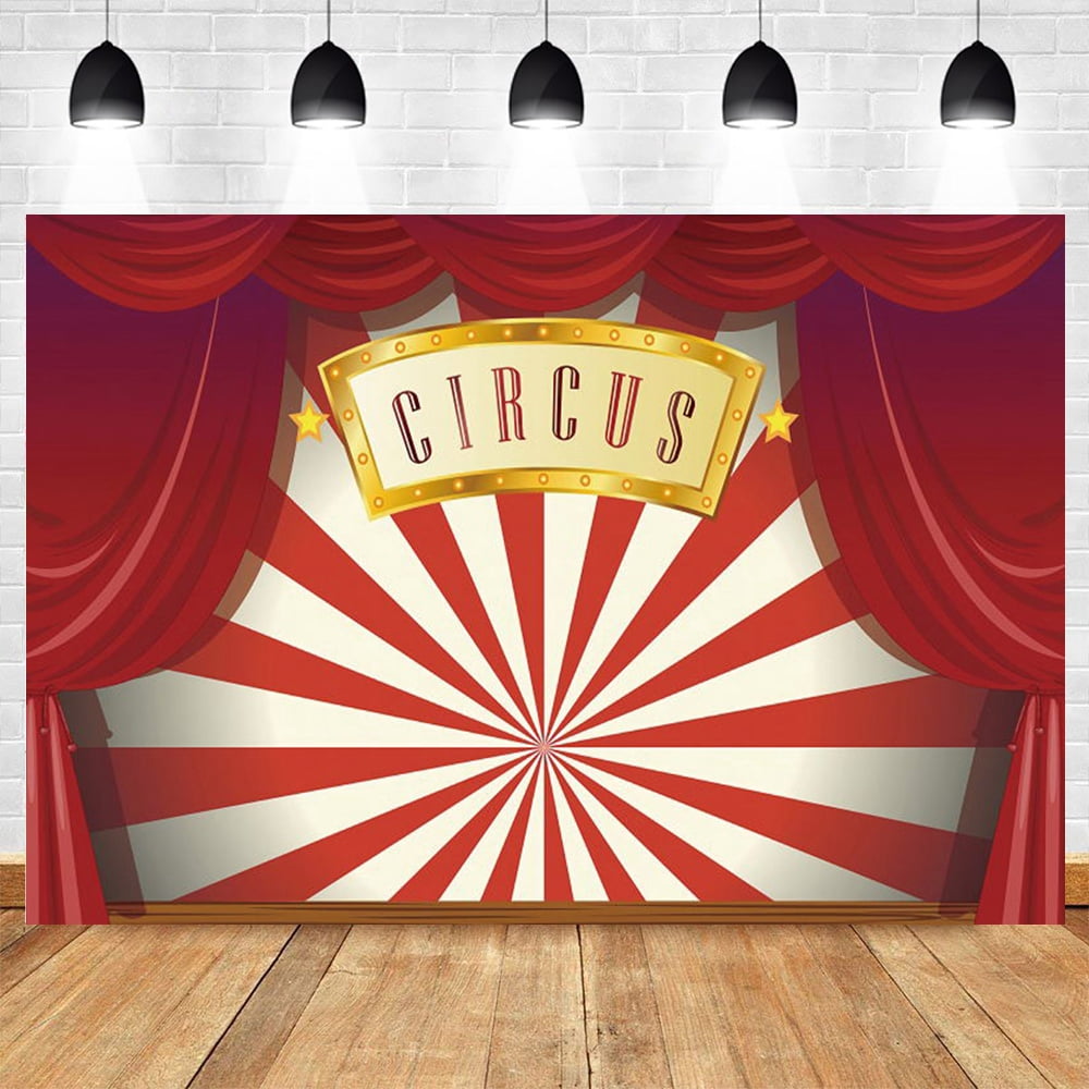 Circus Theme Party Backdrop r Newborn Baby Birthday Circus Carnival ...