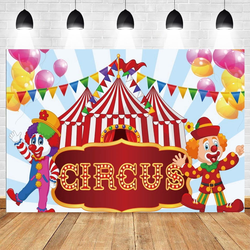 Circus Theme Party Backdrop r Newborn Baby Birthday Circus Carnival ...