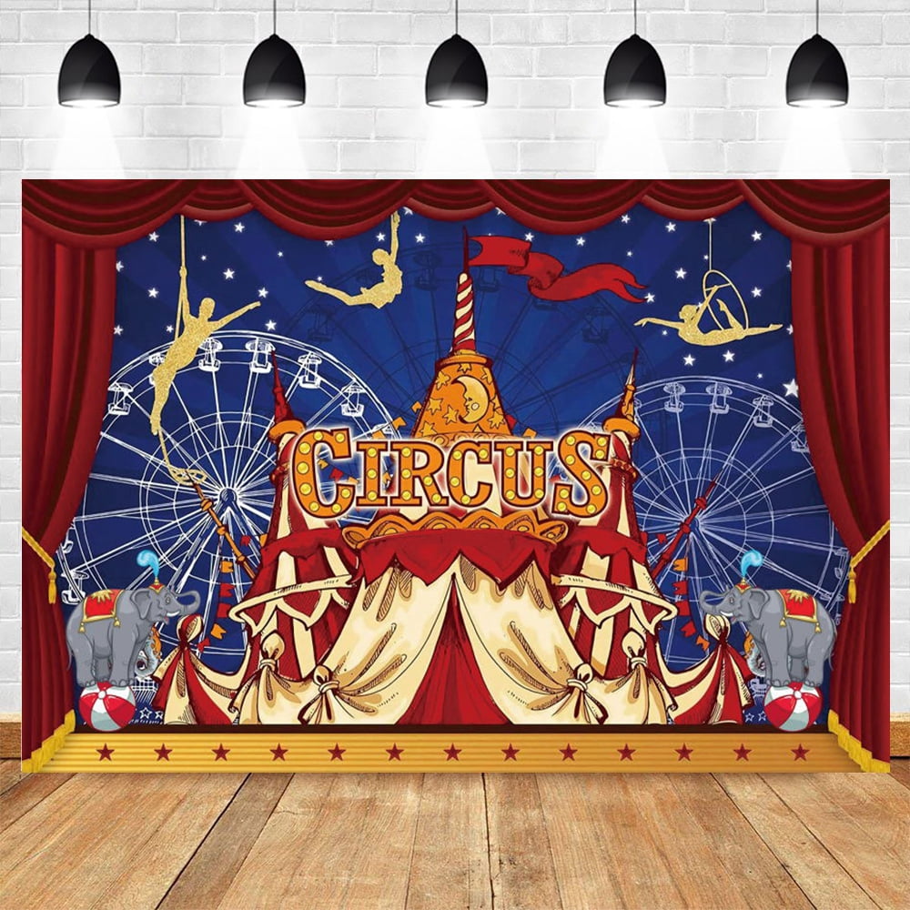 Circus Theme Party Backdrop r Newborn Baby Birthday Circus Carnival ...