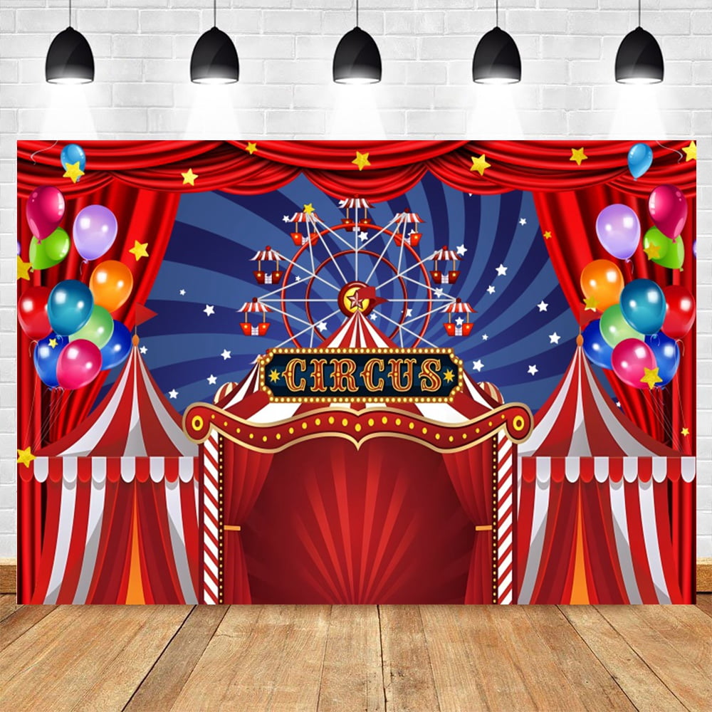 Circus Theme Party Backdrop r Newborn Baby Birthday Circus Carnival ...