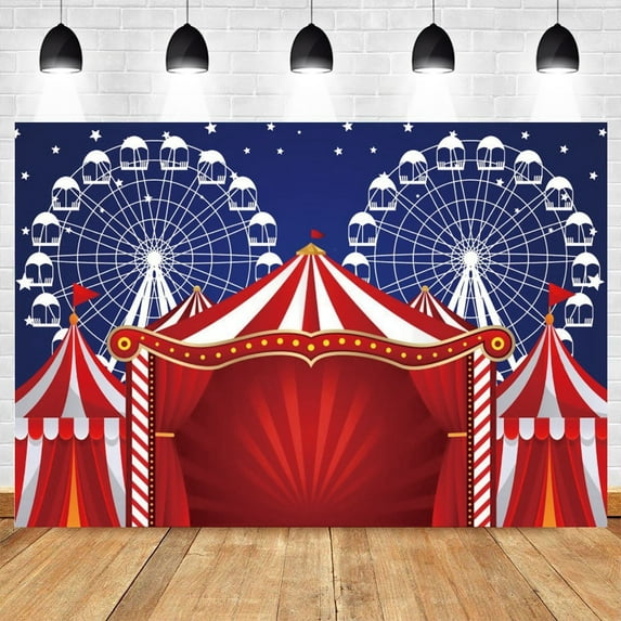 Circus Theme Party Backdrop r Newborn Baby Birthday Circus Carnival ...