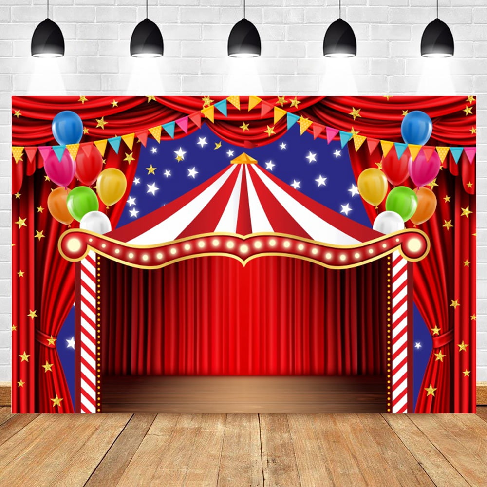 Circus Theme Party Backdrop r Newborn Baby Birthday Circus Carnival ...