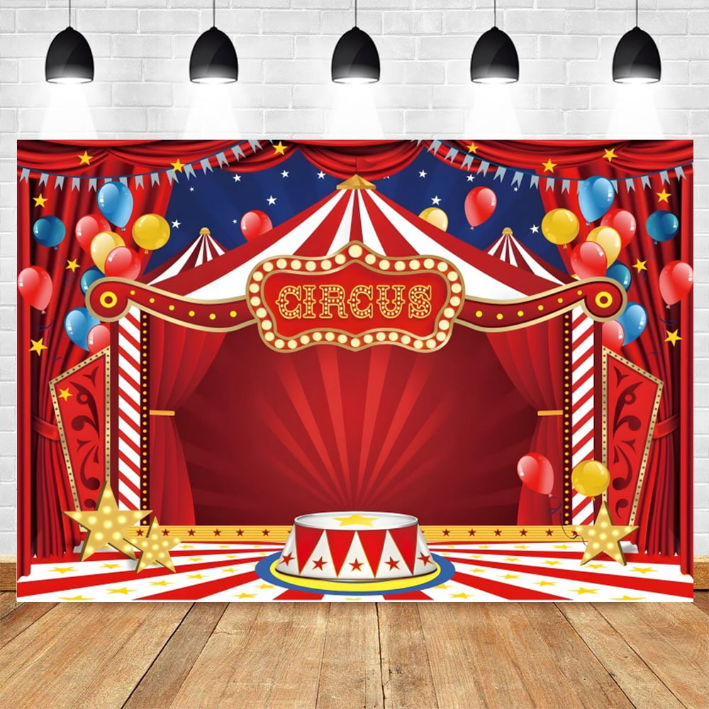 Circus Theme Party Backdrop r Newborn Baby Birthday Circus Carnival ...