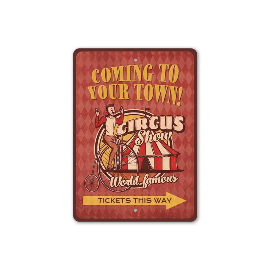 Circus Tickets This Way Metal Sign Size: 8 x 12 Inch - Walmart.com