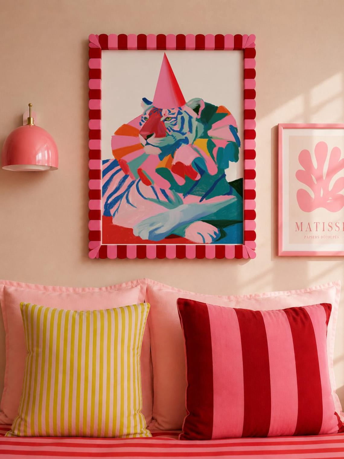 Circus Tiger Dopamine Animal Maximalist Pink Playful Eclectic Interiors ...