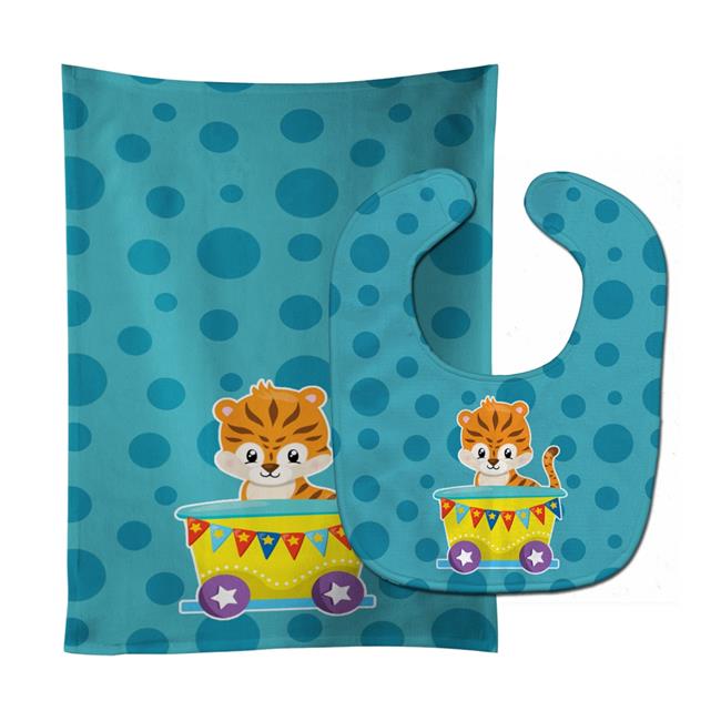 Circus Tiger Train Car Baby Bib & Burp Cloth - Walmart.com