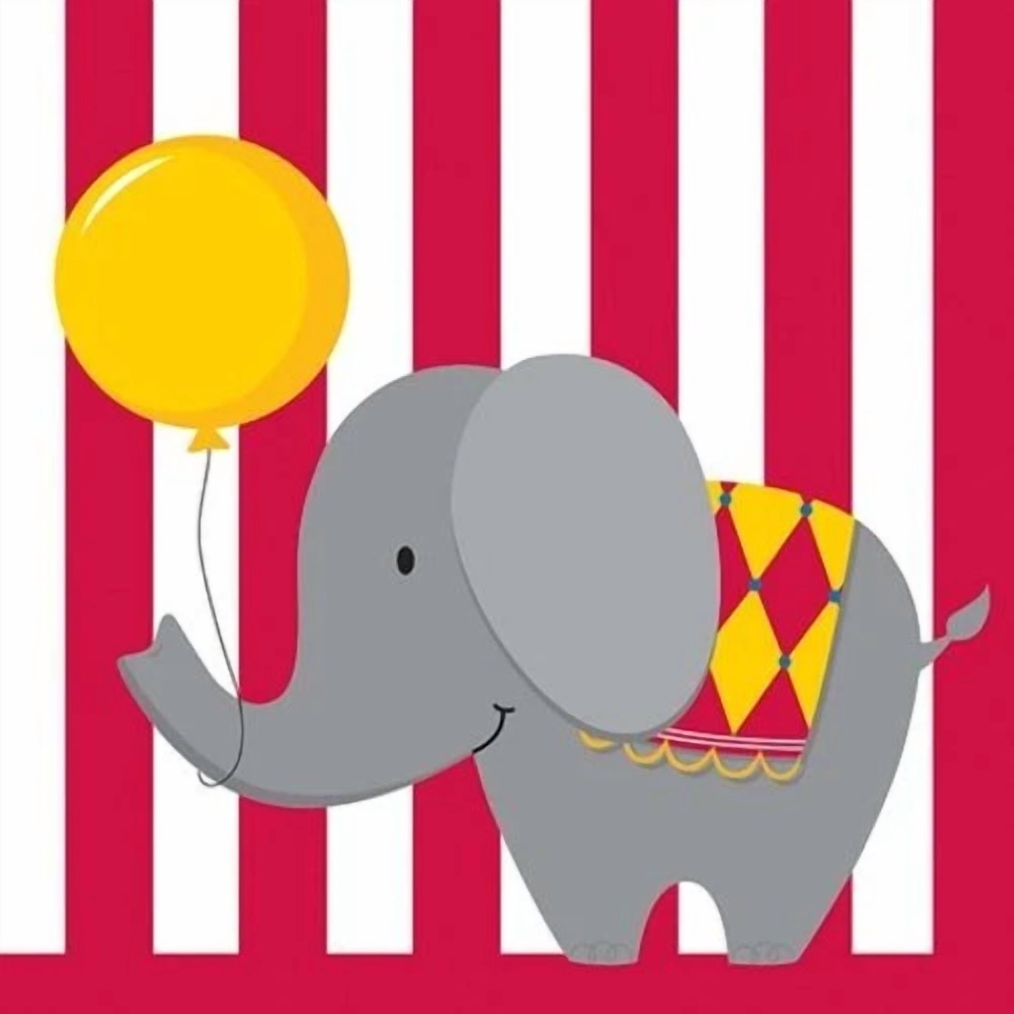 Circus Time Jungle Safari Animal Kids Birthday Party Paper Luncheon ...