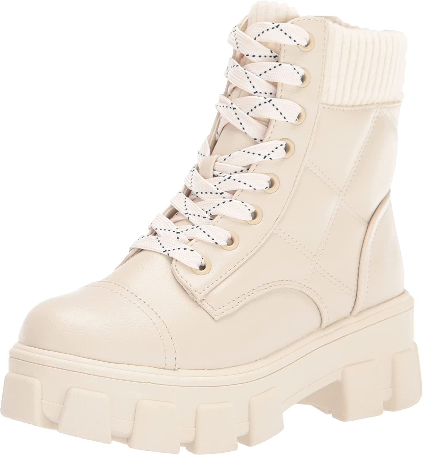 Circus by Sam Edelman Darren Ivory Lace Up Round Toe Chunky Lug Sole ...