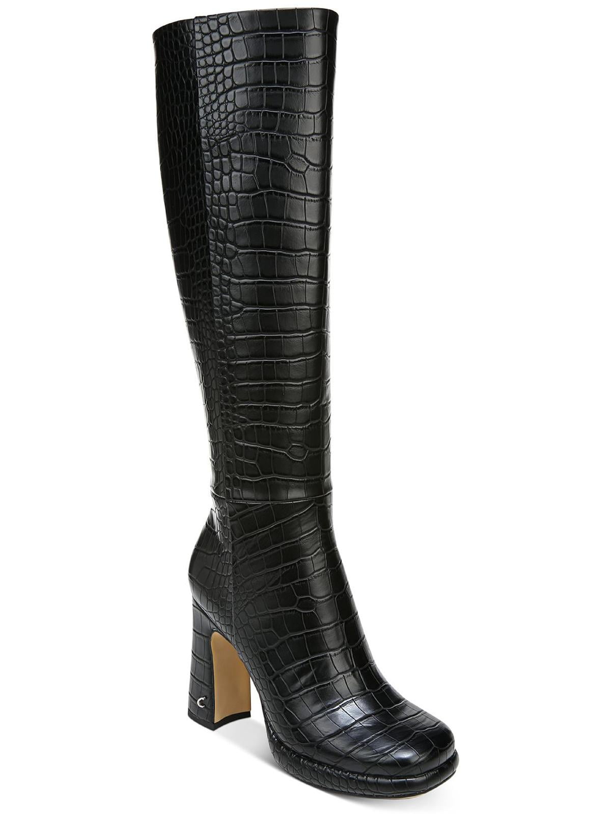 Circus by Sam Edelman Womens Freda Faux Leather Embossed Knee-High ...