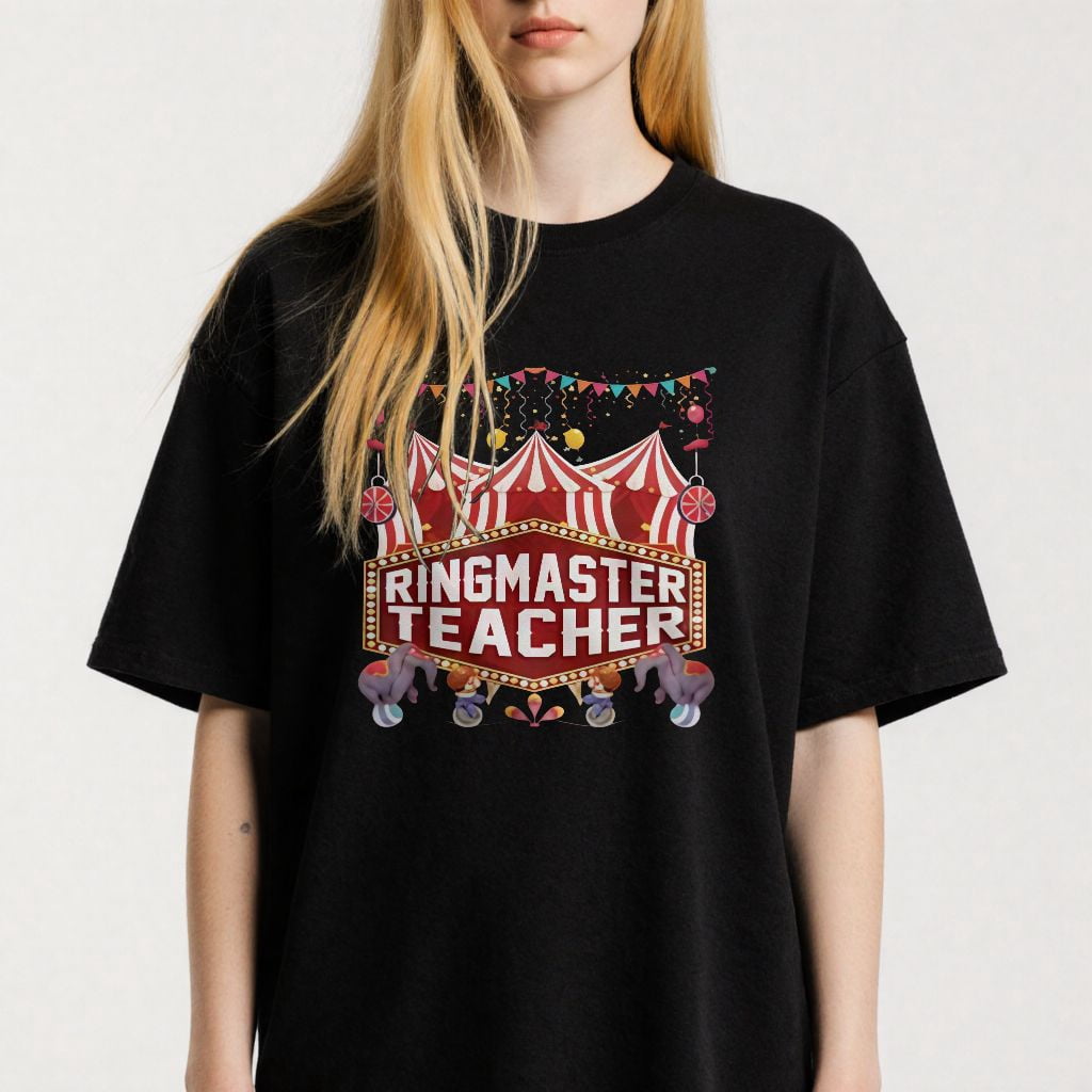 Circus themed Graphic for Teachers Funny Ringmaster inspired Casual Tee ...