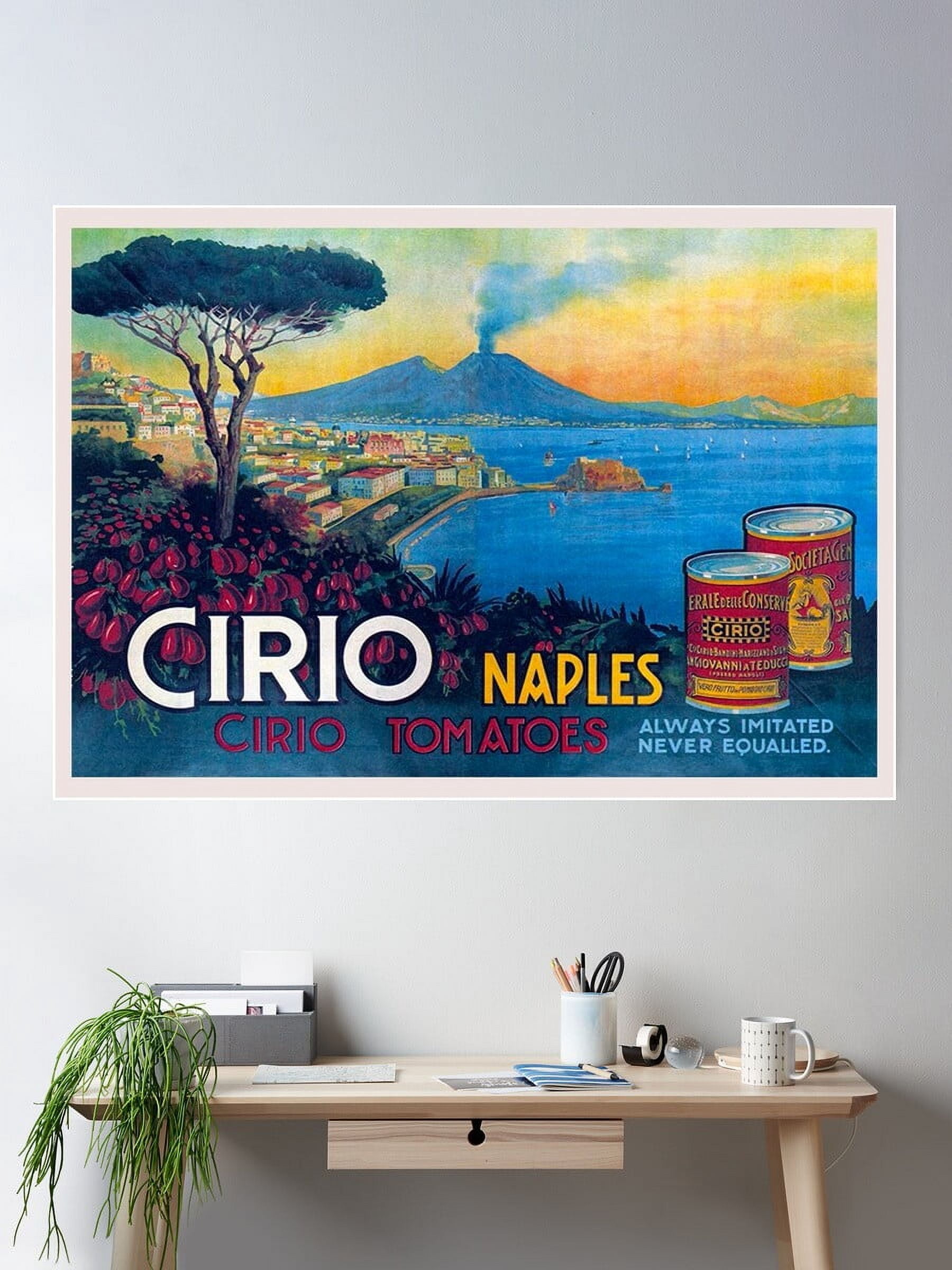 Cirio Tomatoes Naples Italy Vintage Food Poster Wall Art Modern Wall ...