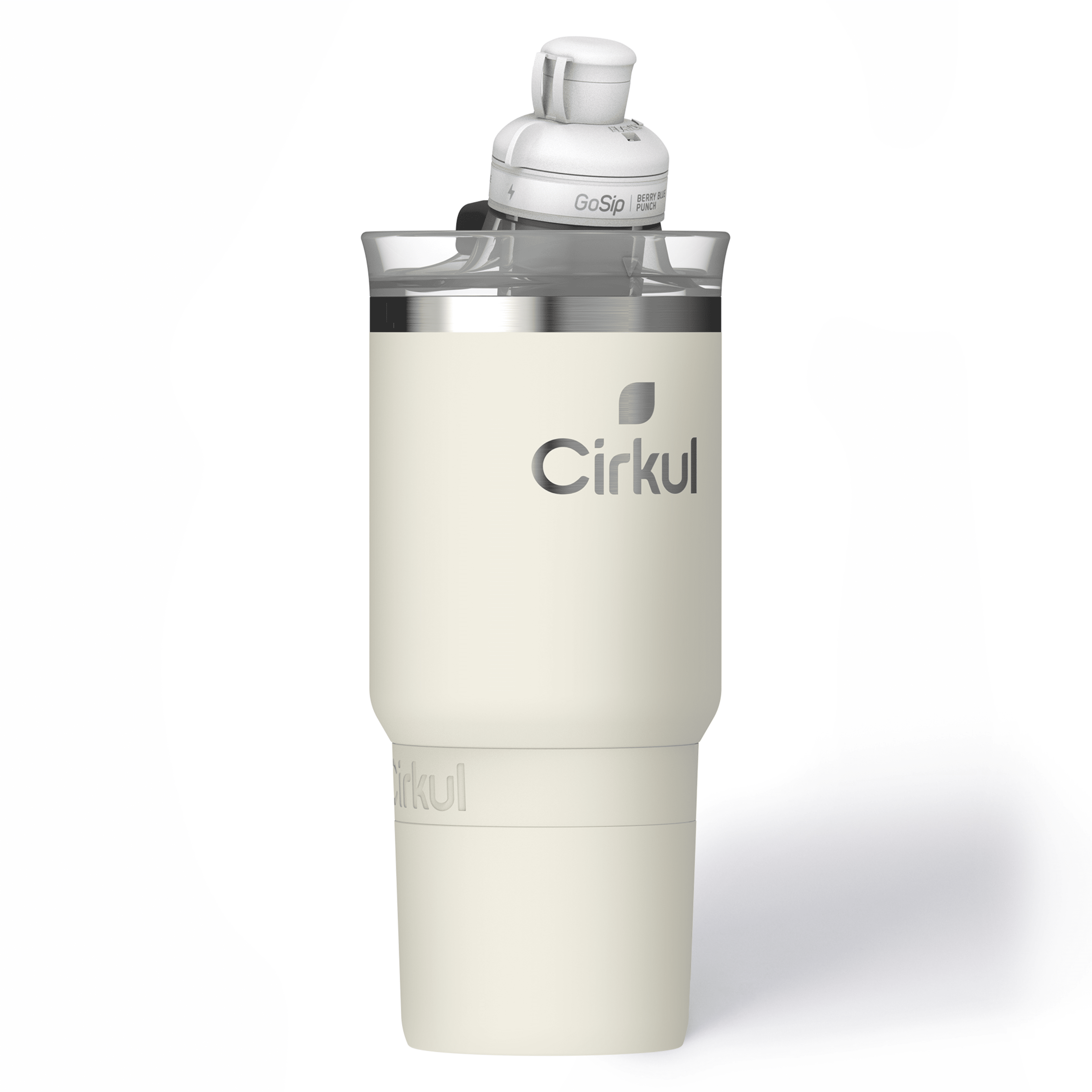 Cirkul 24oz Pearl On-The-Go StrawSip Tumbler, 1 Flavor Cartridge (GoSip ...
