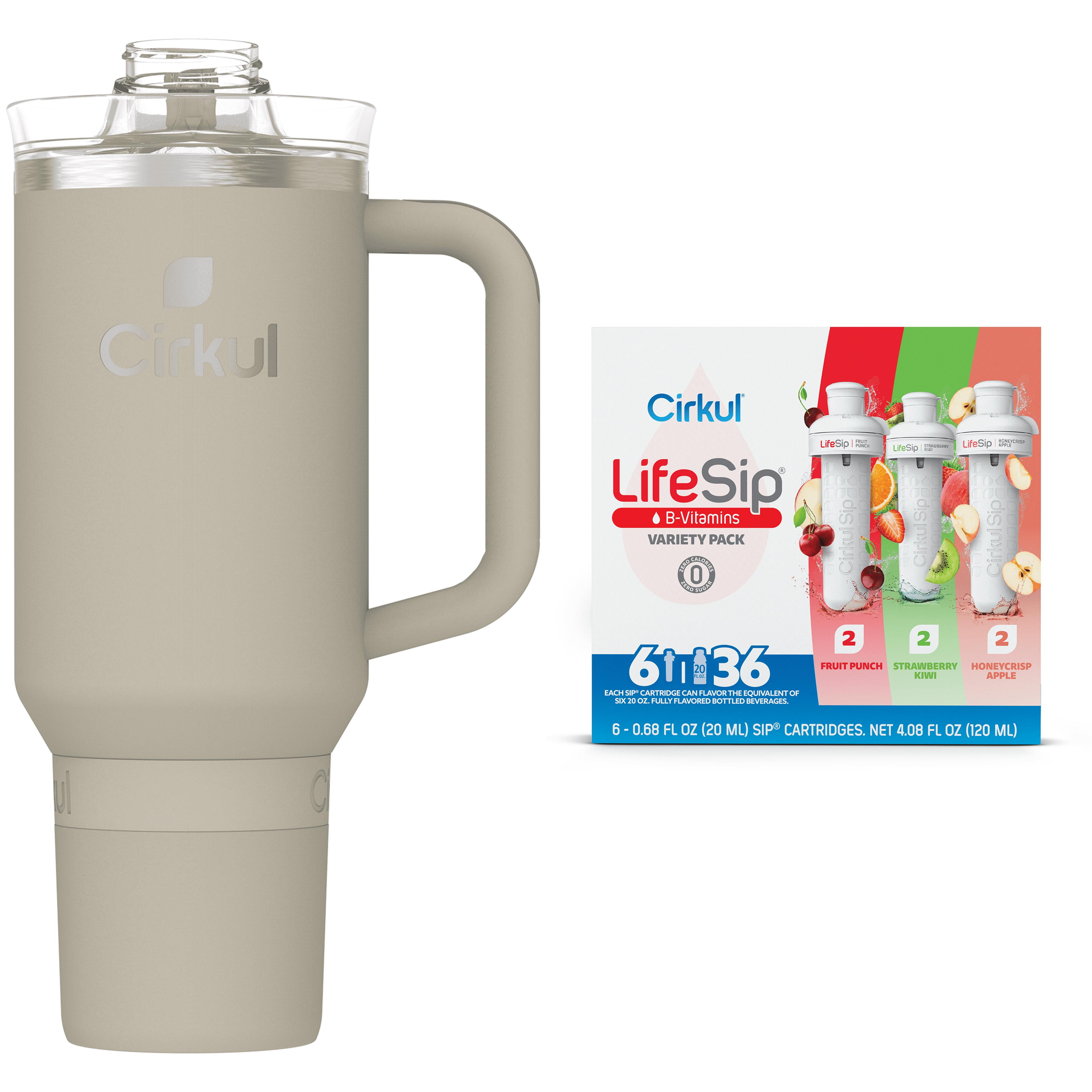 Cirkul 40oz All-Day StrawSip, Ranger Green & Cirkul LifeSip Flavor ...
