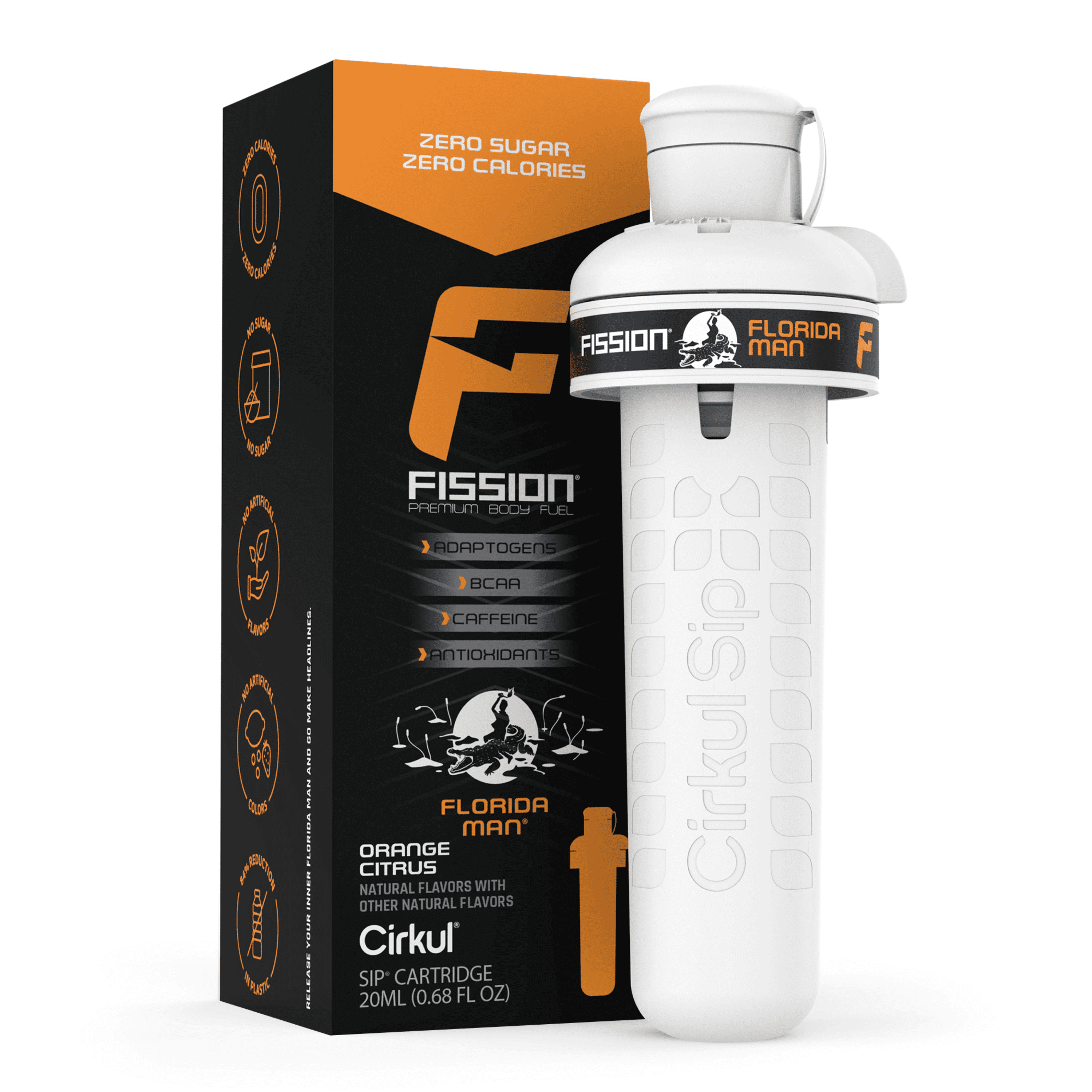 Cirkul Fission Orange Citrus Flavor Cartridge, Zero Sugar, Zero ...