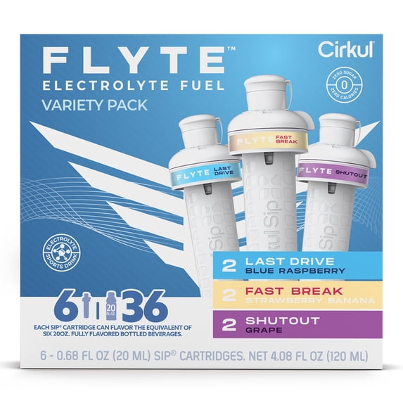 Cirkul Flyte Flavor Cartridge Variety Pack, 6-Pack (2 Last Drive, 2 ...