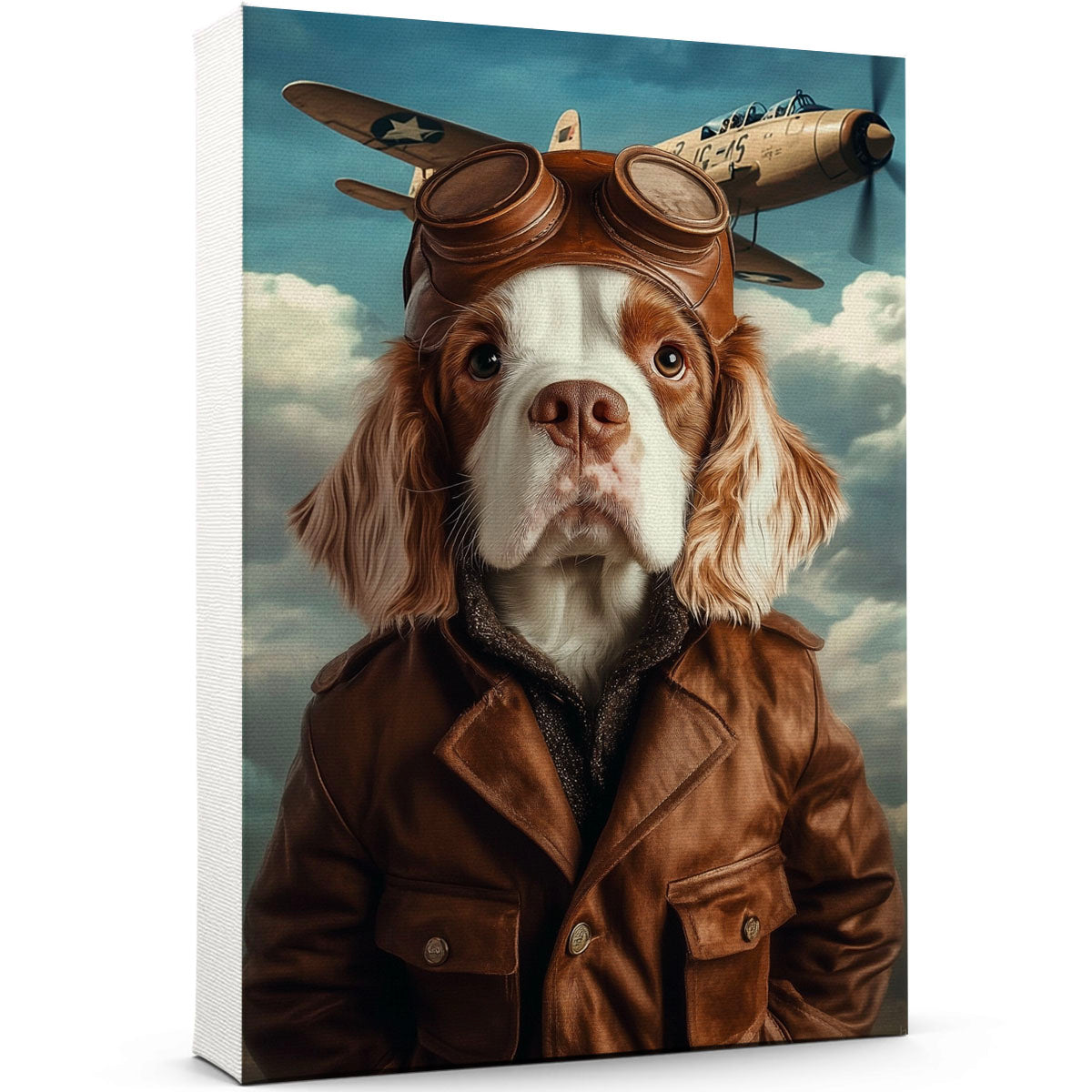 Cirnecodell Dog Pilot Wall Art, Pet Art, Funny Dog Poster 8x12in, Pilot ...