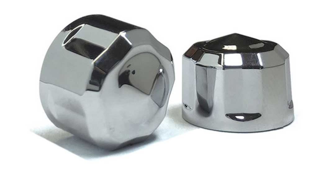 Ciro Diamond Cut Low Crown Bolt Caps - 5/16 in. (6pk) Chrome Finish ...