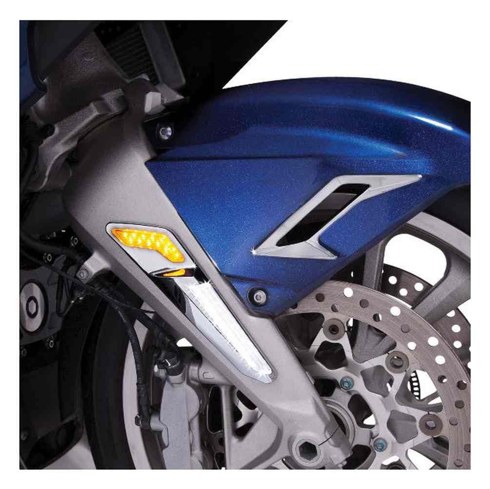 Ciro Goldstrike LED Fork Mounted Driving Lights - Chrome, Sold in Pairs ...