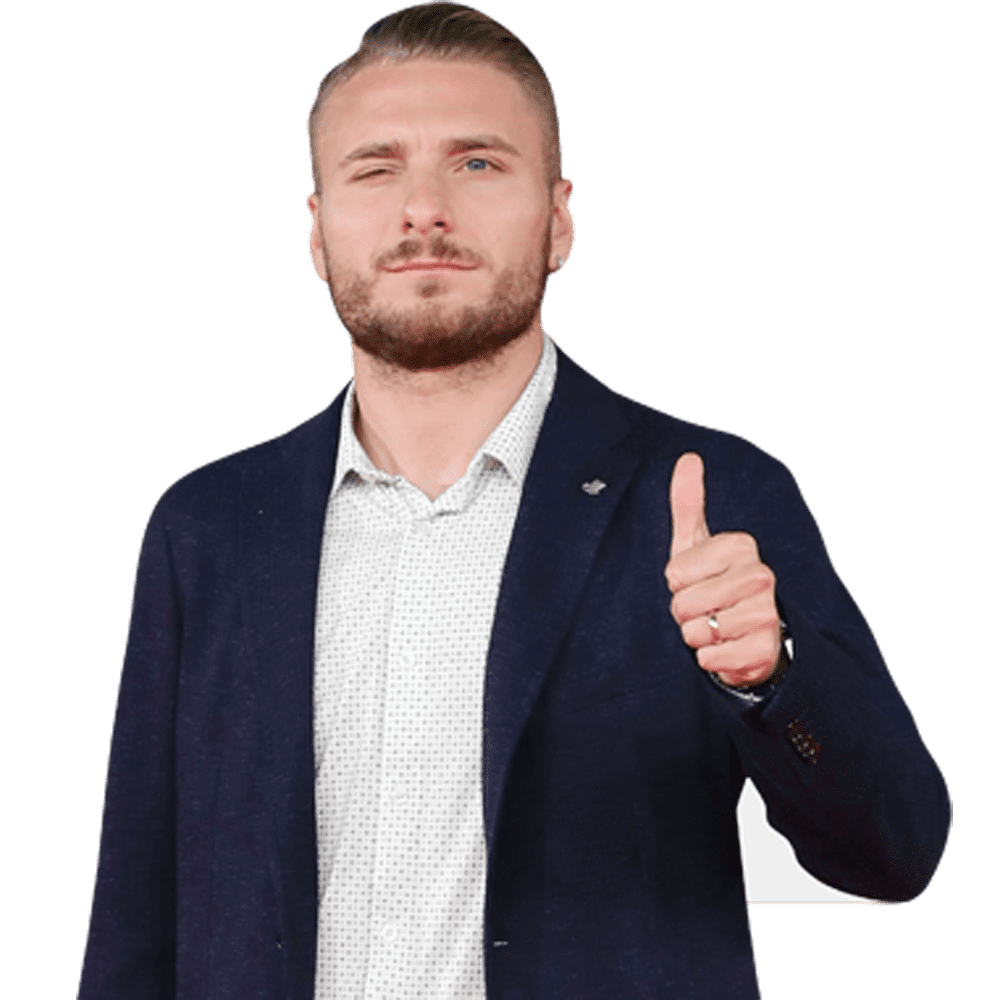 Ciro Immobile (Thumbs Up) Half Body Buddy Cutout - Walmart.com