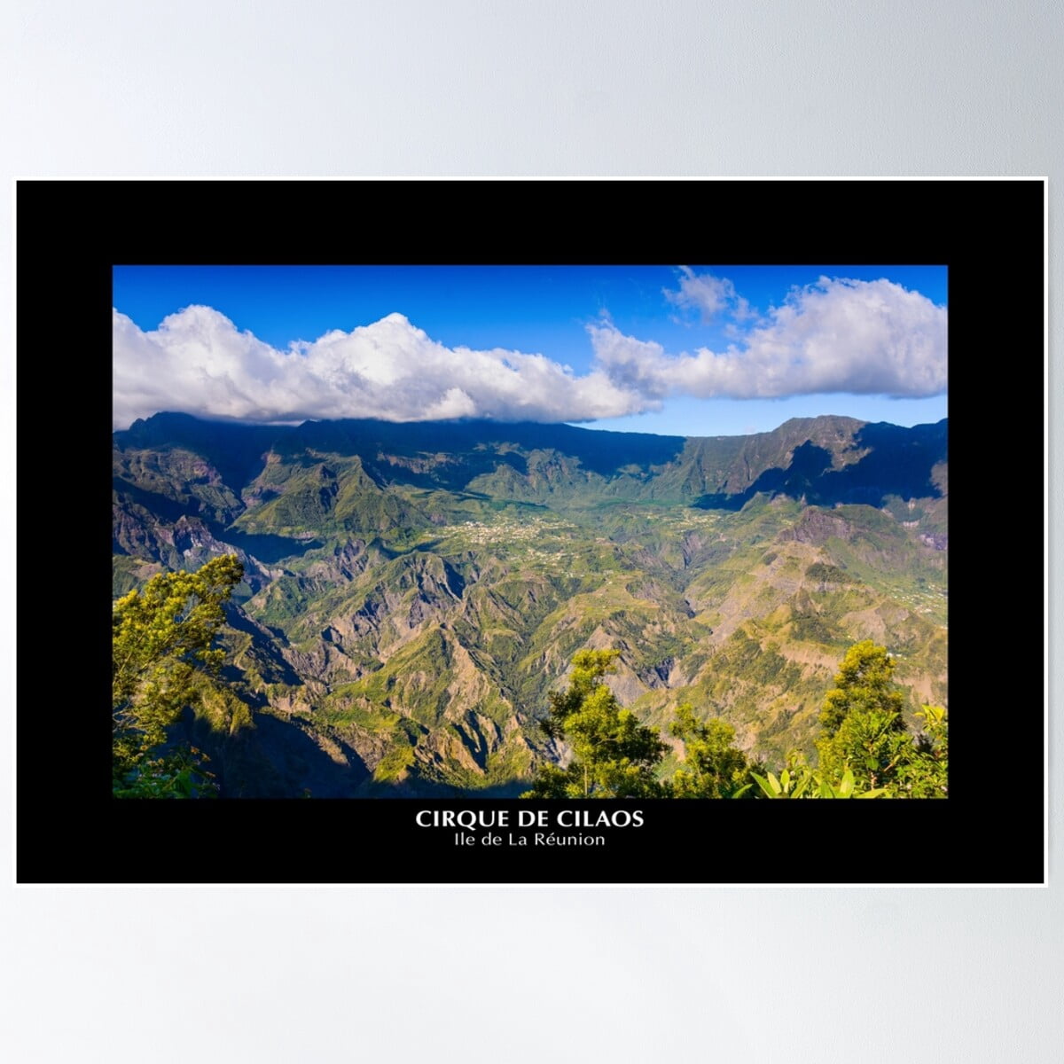 Cirque De Cilaos In Reunion Island Poster Wall Art, Modern Wall Decor ...