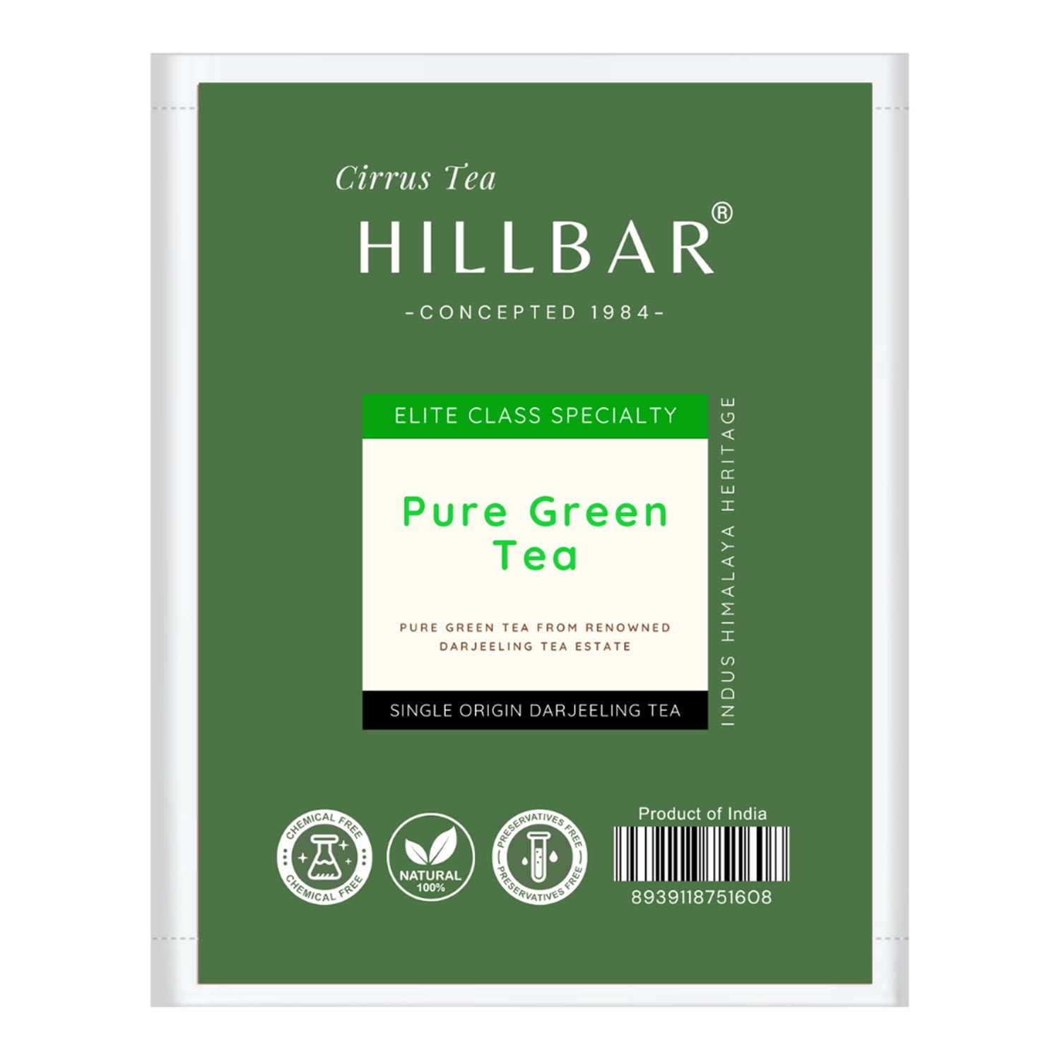 Cirrus Tea Hillbar Pure Green Tea | Offer Pack | Darjeeling Pure Green ...