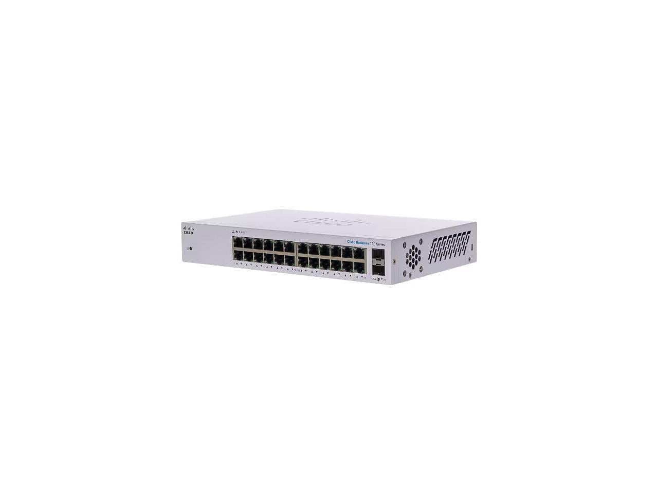 Cisco 110 CBS110-24T Ethernet Switch, 24 Ports - 2 Layer Supported ...