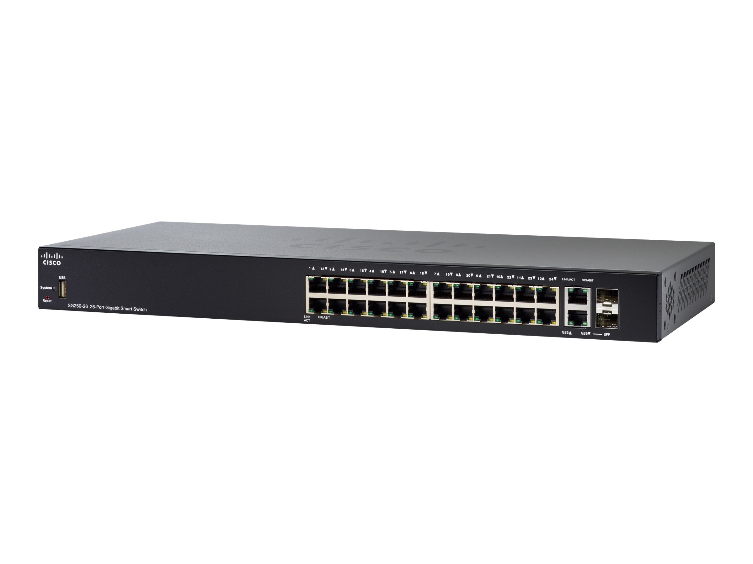 Cisco 250 Series SG250-26HP - Switch - smart - 24 x 10/100/1000 (PoE+ ...
