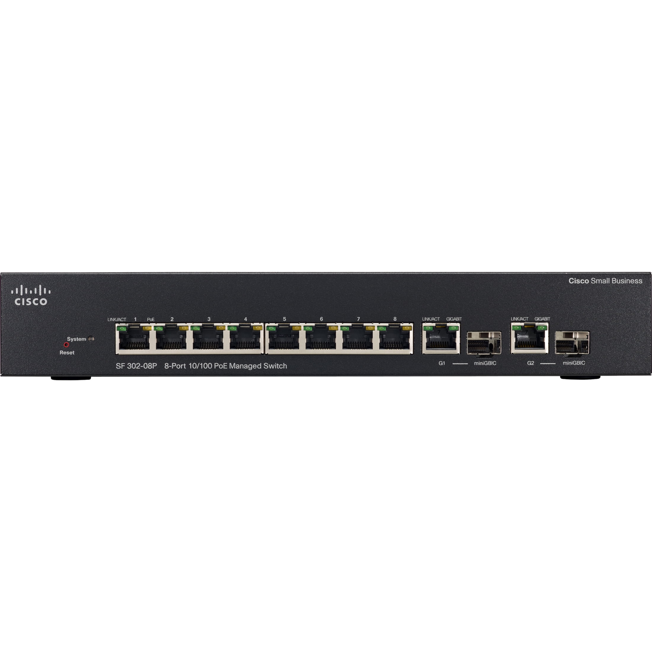 Cisco 8-Port 10/100 PoE Managed Switch w/Gig Uplinks - Walmart.com