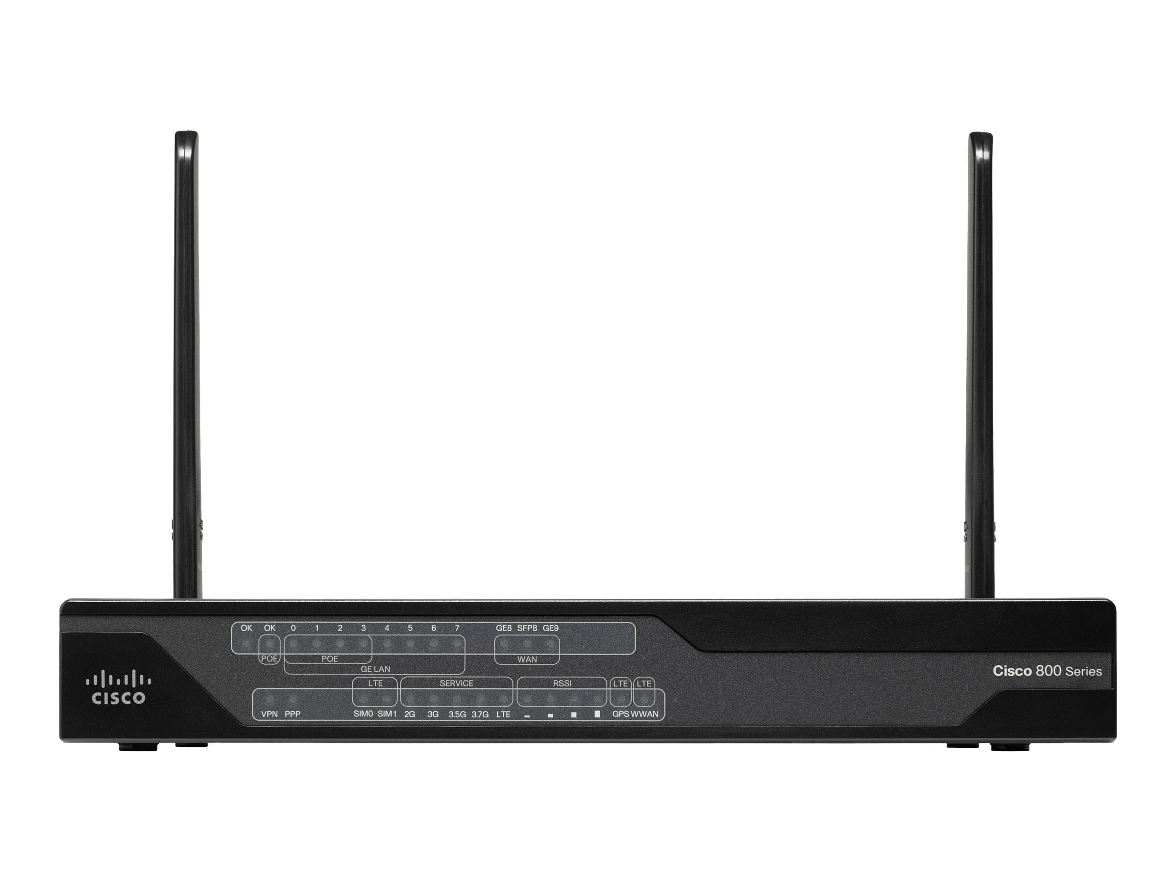 Cisco 899G 4G LTE 2.0 ISR - Router - WWAN 8-port switch - 1GbE - WAN ...