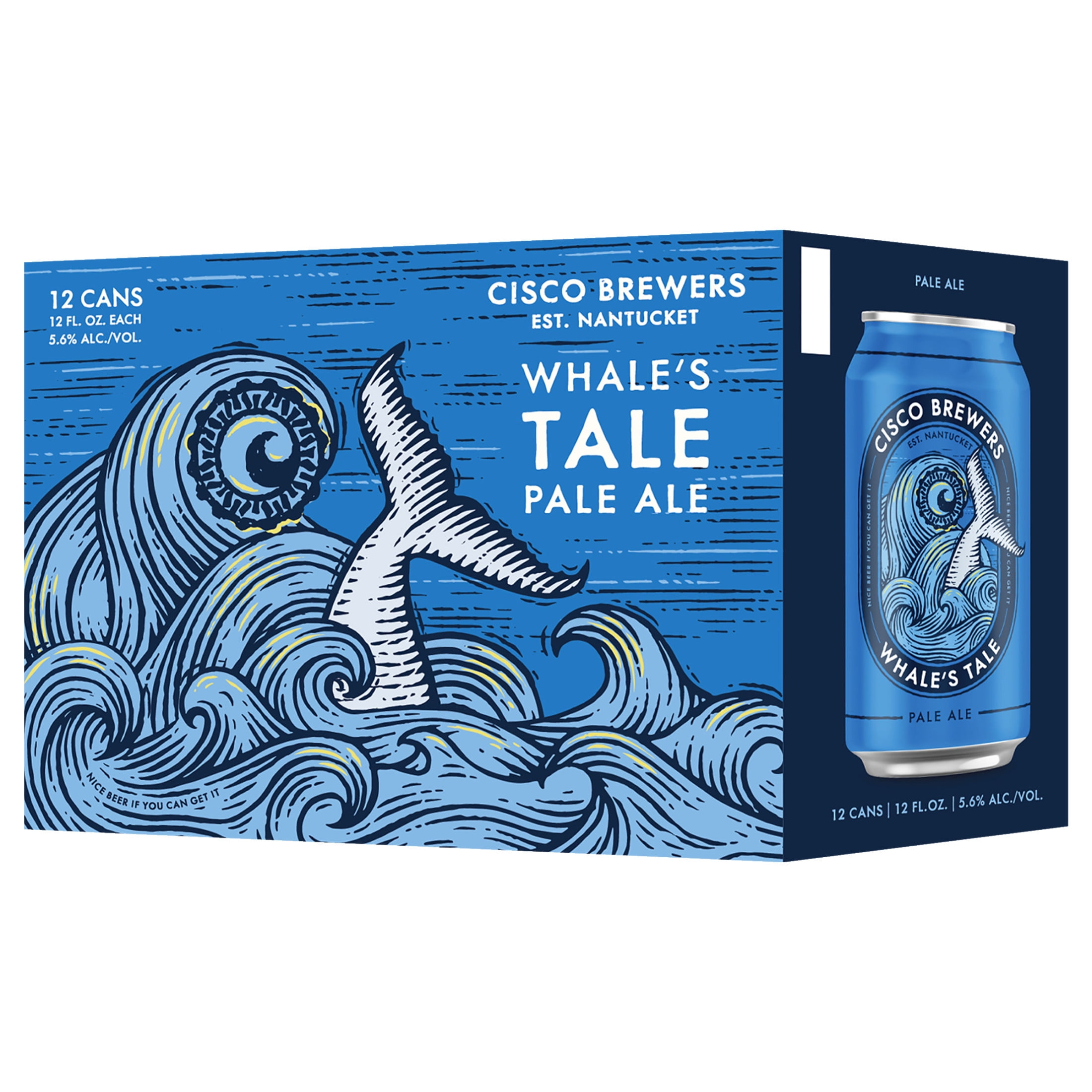 Cisco Brewers Whale's Tale Pale Ale Craft Beer, 12 pack, 12 fl. oz ...