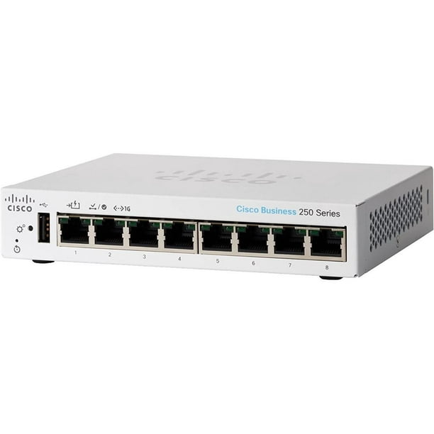Cisco CBS250-8T-D 8 Port GE Desktop Smart Switch - Walmart Business ...
