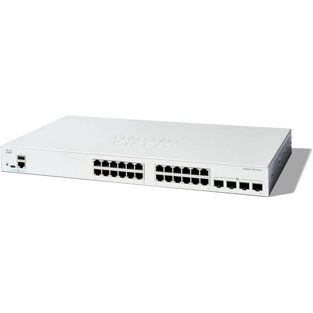 Cisco Catalyst 1300-24T-4X Managed Switch, 24 Port GE, 4x10GE SFP+ ...