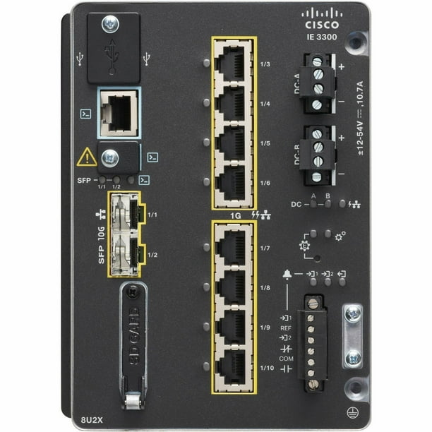 Cisco Catalyst IE-3300-8T2S Rugged Switch - 8 Ports - Manageable - 3 ...