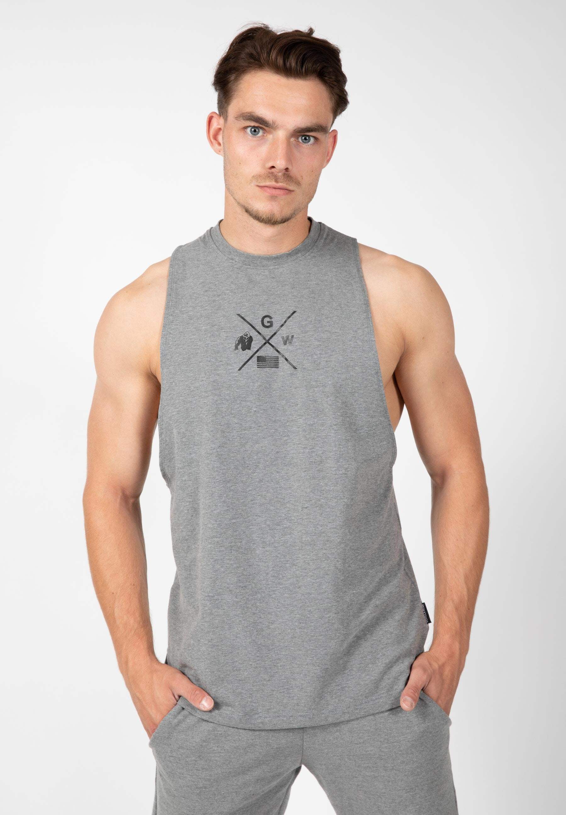 Cisco Drop Armhole Tank Top - Gray/Black - Walmart.com
