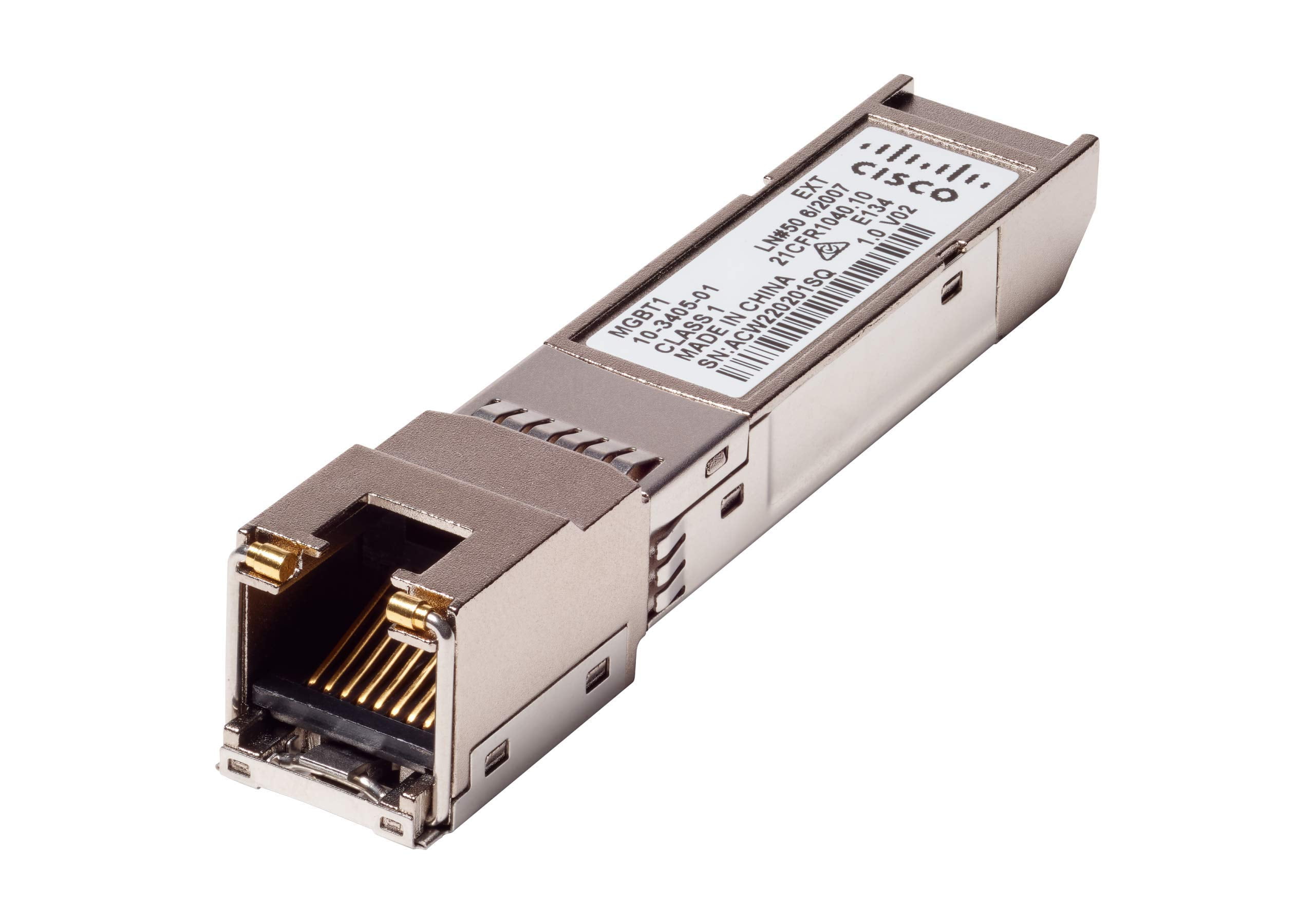 Cisco Gigabit Ethernet 1000 Base-T Mini-GBIC SFP Transceiver - For Data ...